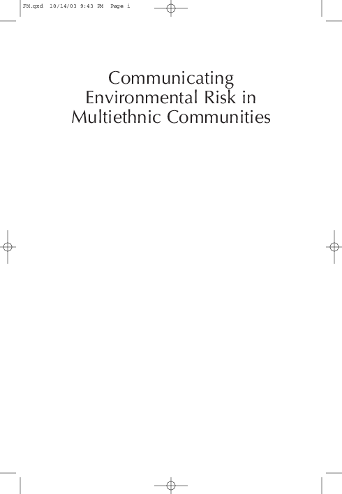 (PDF) Effective Communication of Environmental Risks in Multicultural ...