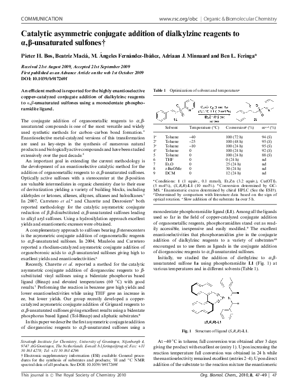 (PDF) ChemInform Abstract: Catalytic Asymmetric Conjugate Addition on ...