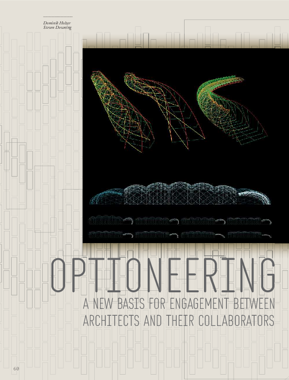 (PDF) Optioneering: A New Basis for Engagement Between Architects and ...