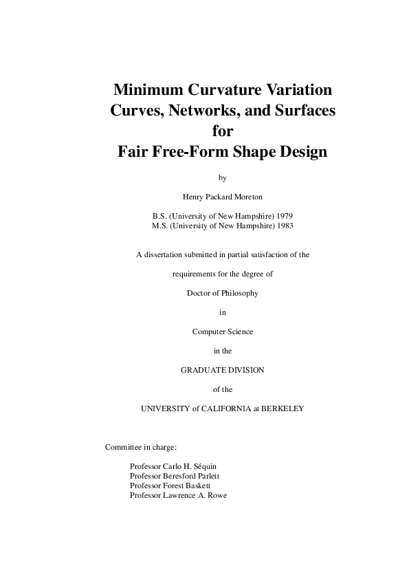 (PDF) Minimum Curvature Variation Curves, Networks, and Surfaces for ...