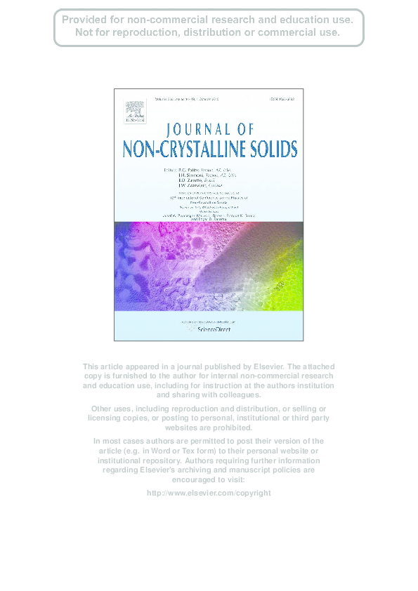 (PDF) Production and characterization of RF-sputtered PbO-GeO2 ...