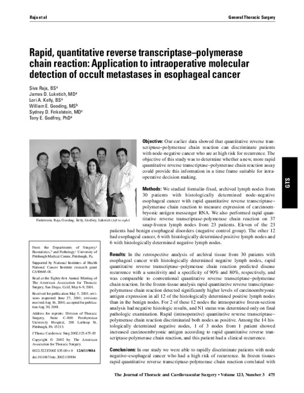 (PDF) Rapid, quantitative reverse transcriptase-polymerase chain reaction: Application to ...