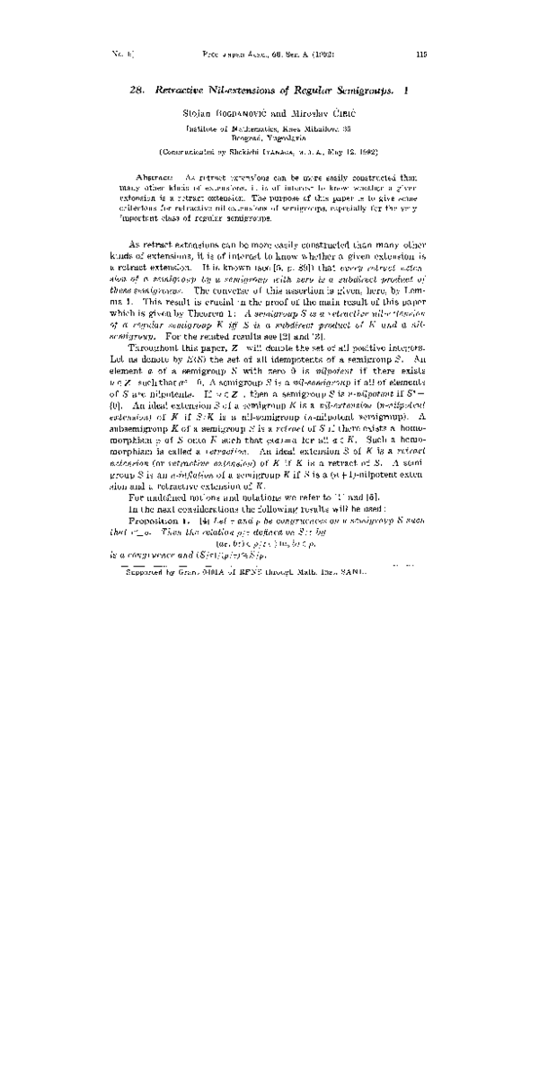 (PDF) Retractive nil-extensions of regular semigroups, II