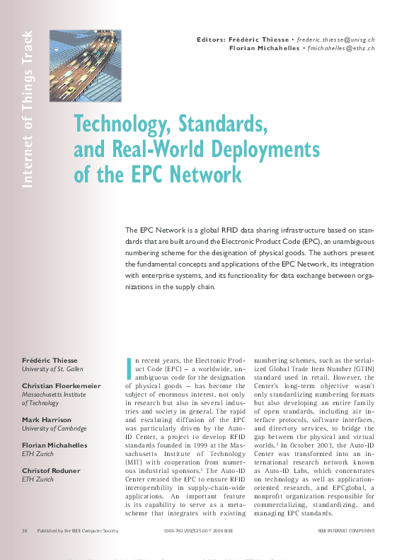 (PDF) Technology, Standards, and Real-World Deployments of the EPC Network