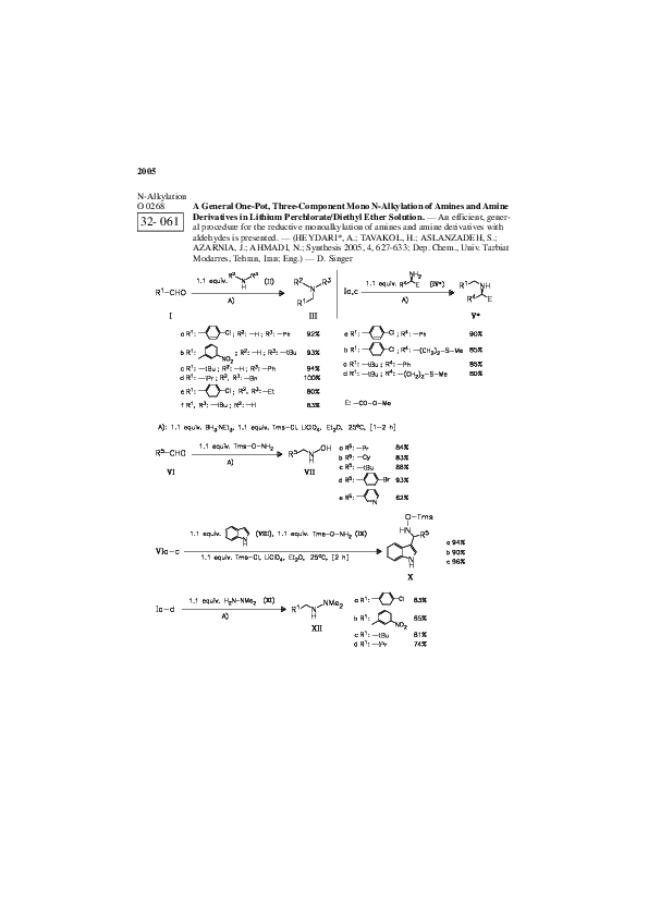 (PDF) A General One-Pot, Three-Component Mono N-Alkylation of Amines ...