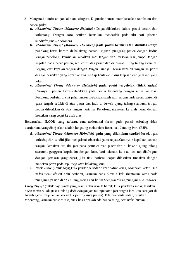 (DOC) Mengatasi sumbatan parsial atau sebagian