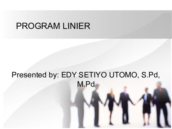 (PPT) PROGRAM LINIER PPT part 1