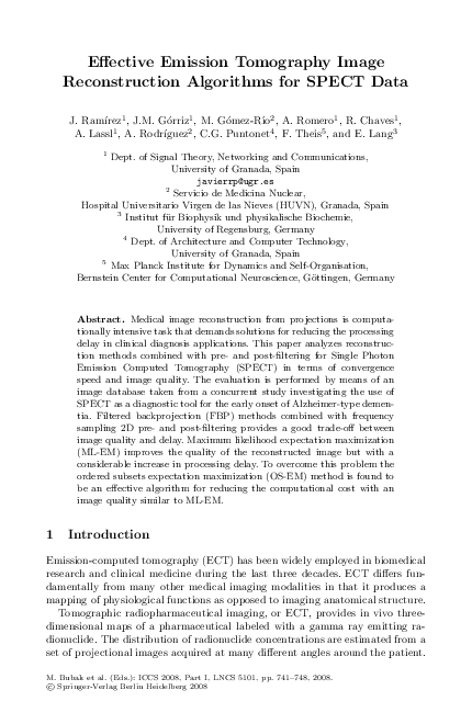 (PDF) Effective Emission Tomography Image Reconstruction Algorithms for ...