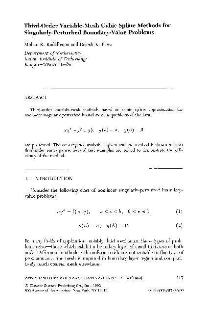 (PDF) Third-order variable-mesh cubic spline methods for singularly-perturbed boundary-value ...