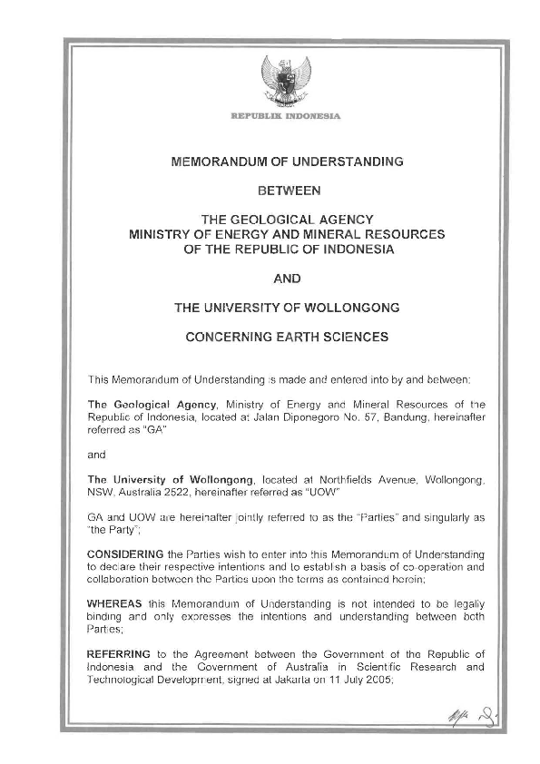 (PDF) REPUBLIK INDONESIA MEMORANDUM OF UNDERSTANDING BETWEEN THE ...