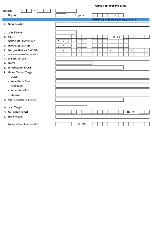 (XLS) FORMULIR PD DAPODIK | nurmi violet - Academia.edu