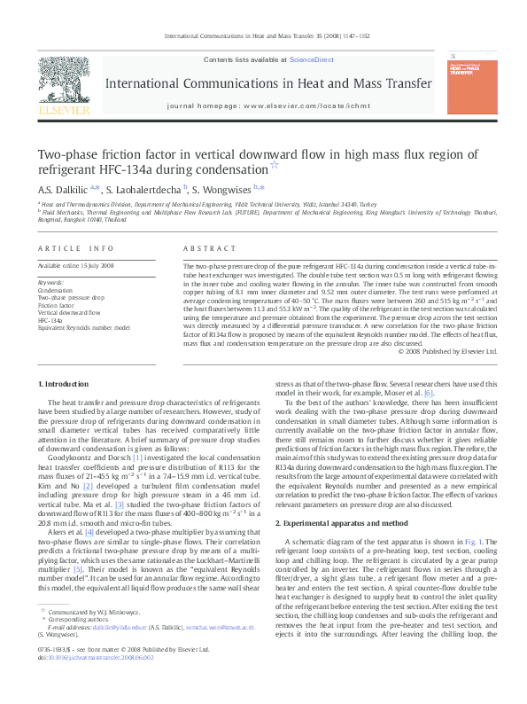 (PDF) Two-phase friction factor in vertical downward flow in high mass ...