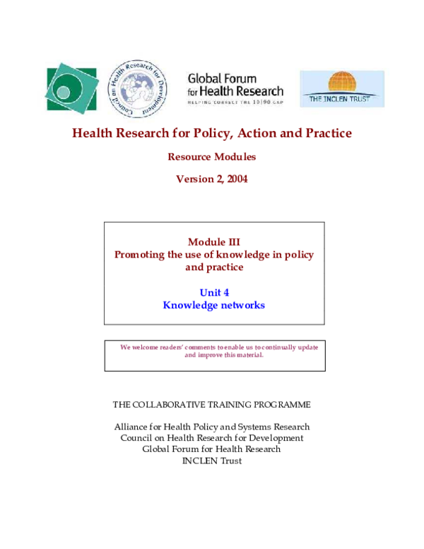 (PDF) Knowledge networks