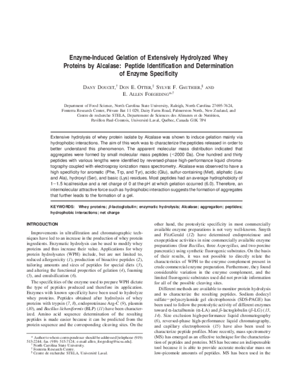 (PDF) Enzyme-Induced Gelation of Extensively Hydrolyzed Whey Proteins ...