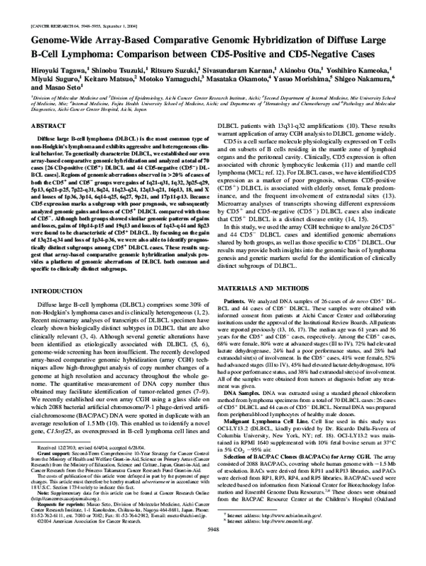 (PDF) Genome-wide array-based comparative genomic hybridization of ocular marginal zone B cell ...