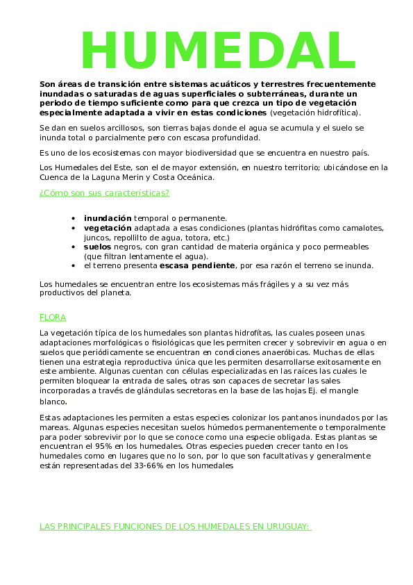 (DOC) HUMEDALES informacion