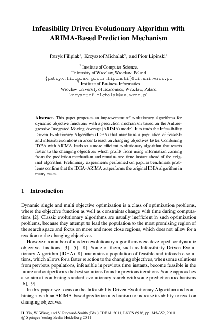 (PDF) Infeasibility Driven Evolutionary Algorithm (IDEA) for Engineering Design Optimization