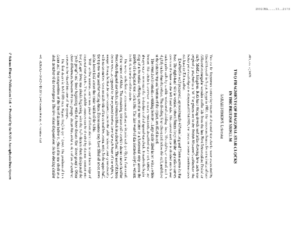 Two fragments of diagonal star clocks in the British Museum