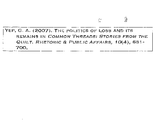(PDF) Gust A. Yep - The Politics of Loss and Its Remains in Common ...