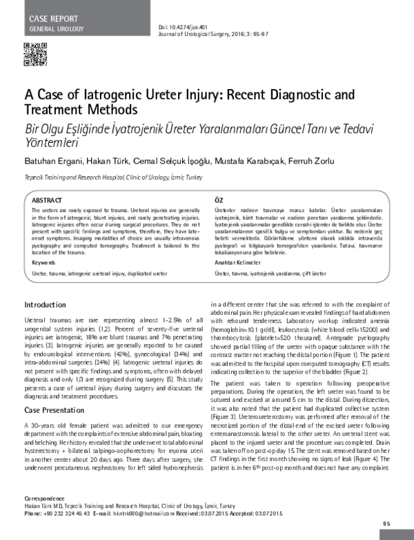 (PDF) A Case of Iatrogenic Ureter Injury