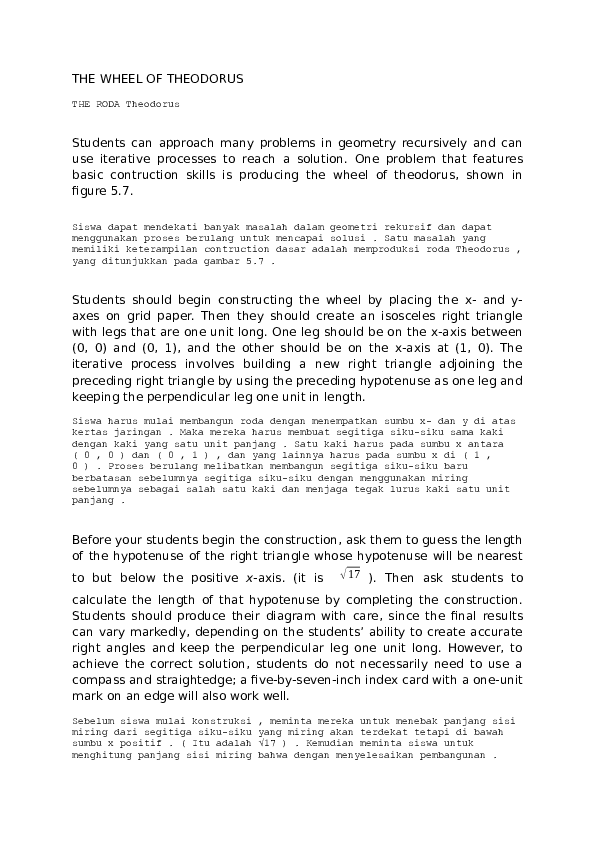 THE WHEEL OF THEODORUS | siti sholekah - Academia.edu