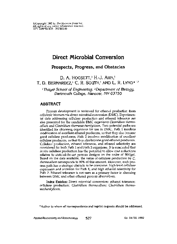 (PDF) Direct microbial conversion