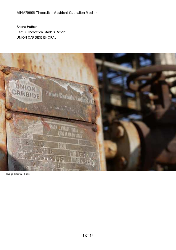 (PDF) Bhopal Accident Analysis using Energy Damage Model