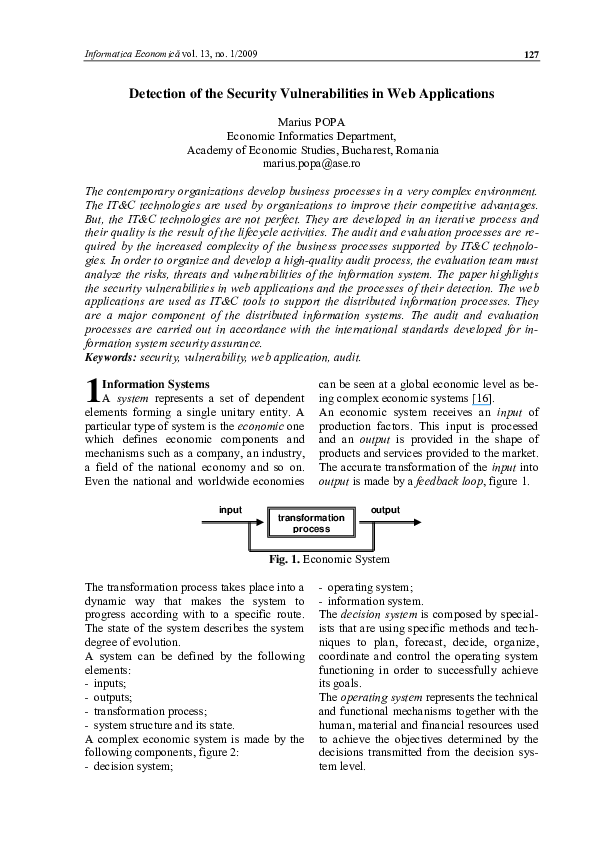 Pdf Detection Of The Security Vulnerabilities In Web Applications