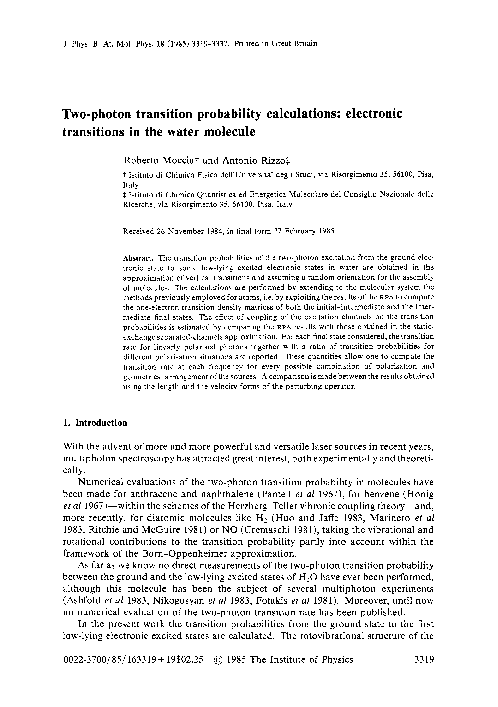 (PDF) Two-photon transition probability calculations in noble gases