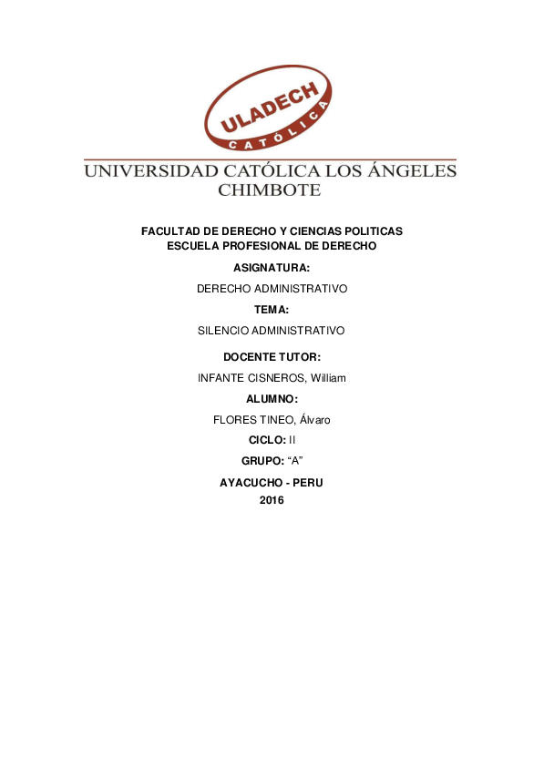 Pdf Silencio Administrativo