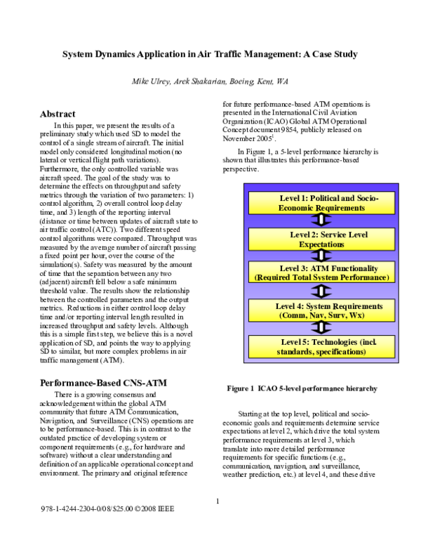 (PDF) System dynamics application in air traffic management: A case study