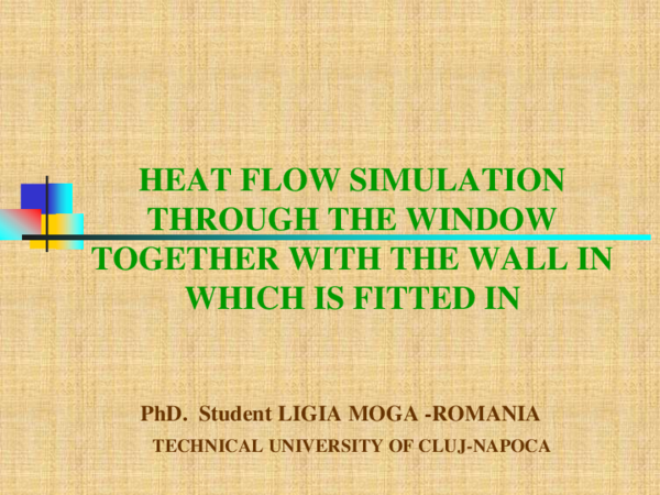 (PDF) Heat flow simulation through the window together with the wall in ...