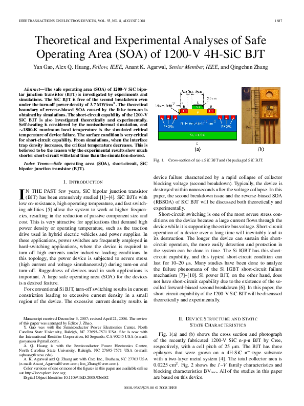(PDF) Theoretical and Experimental Analyses of Safe Operating Area (SOA ...