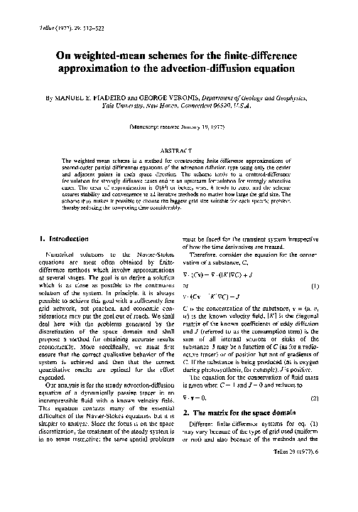 (PDF) On weighted-mean schemes for the finite-difference approximation ...