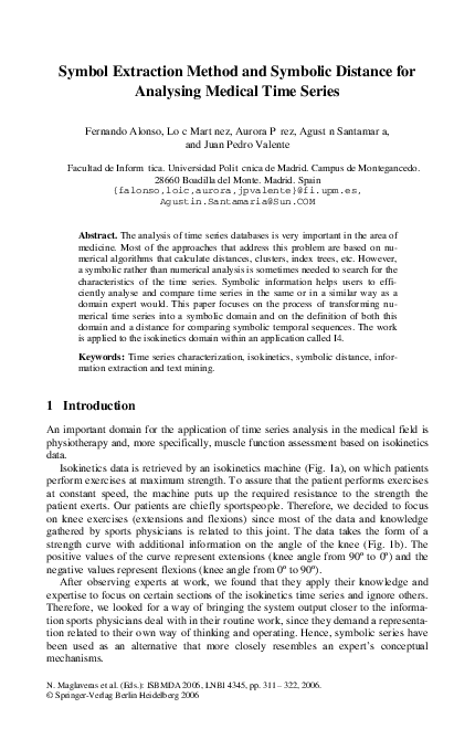 (PDF) Symbol Extraction Method and Symbolic Distance for Analysing ...