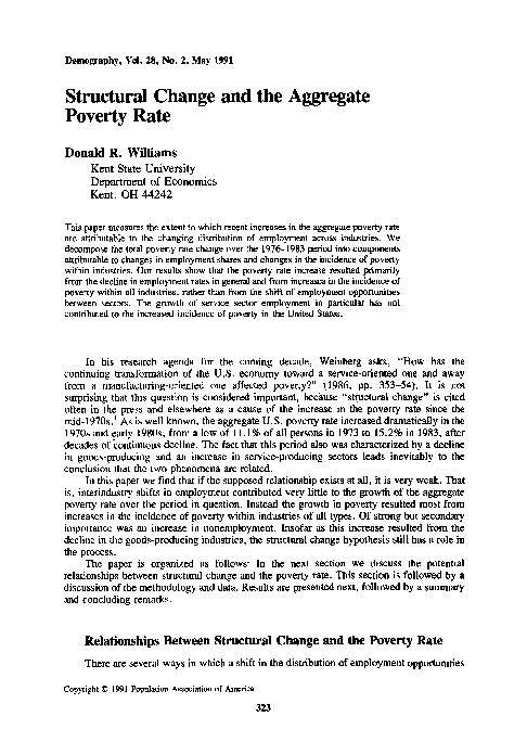 (PDF) Structural Change and the Aggregate Poverty Rate
