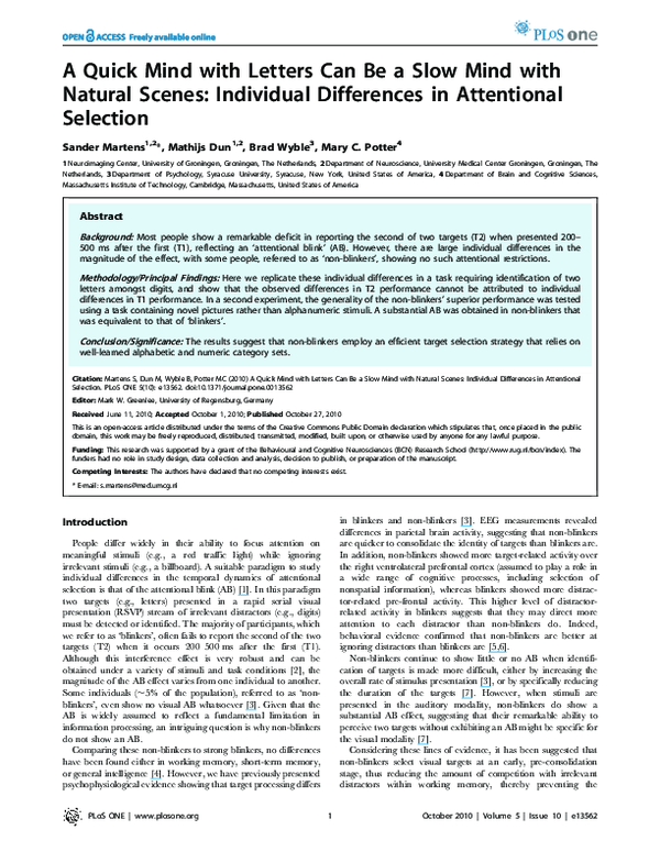 (PDF) A Quick Mind with Letters Can Be a Slow Mind with Natural Scenes ...