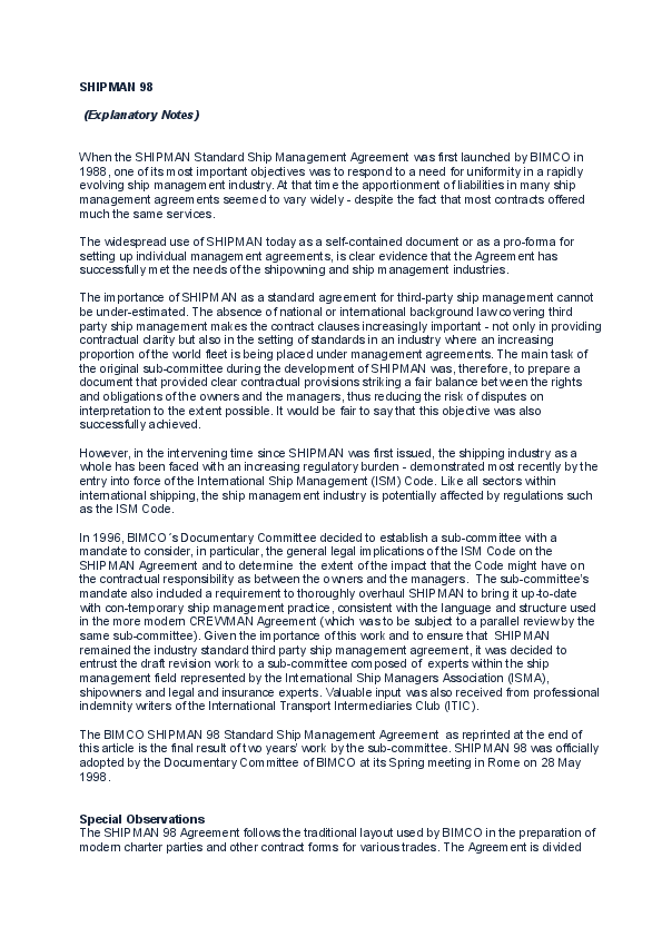 (DOC) SHIPMAN 98 Explanation notes