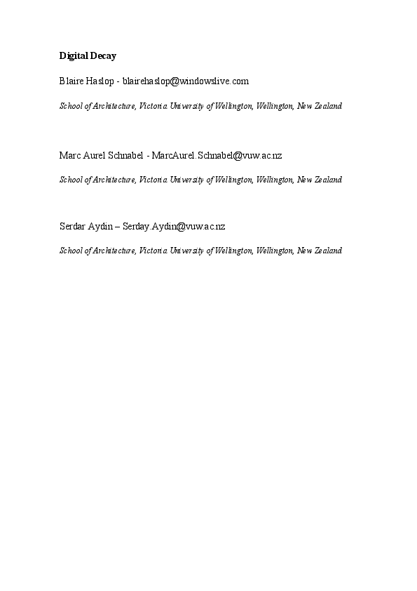 (PDF) Digital Decay