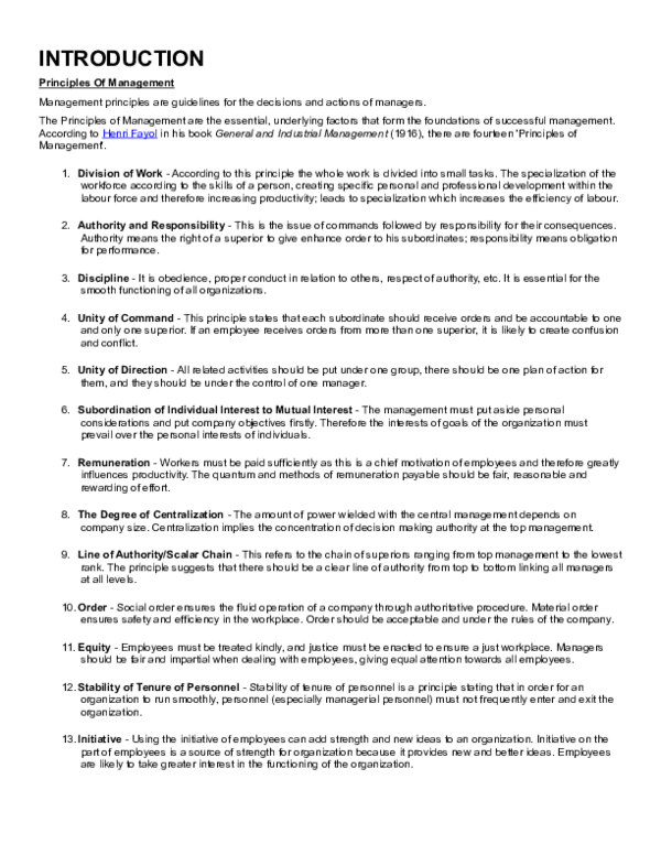 Initiative Principle Of Management