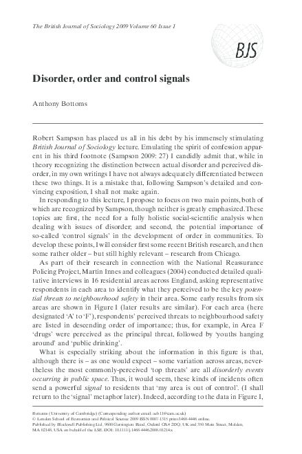 (PDF) Disorder, order and control signals: Disorder, order and control ...