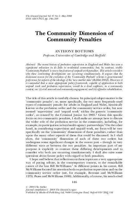 (PDF) The Community Dimension of Community Penalties