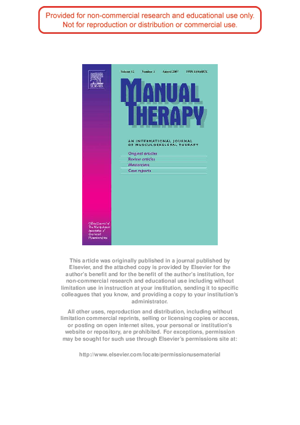 Pdf The Diagnostic Validity Of The Cervical Flexion Rotation Test In C1 2 Related Cervicogenic