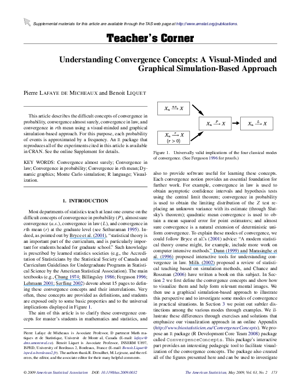 (PDF) Understanding Convergence Concepts: A Visual-Minded and Graphical Simulation-Based Approach