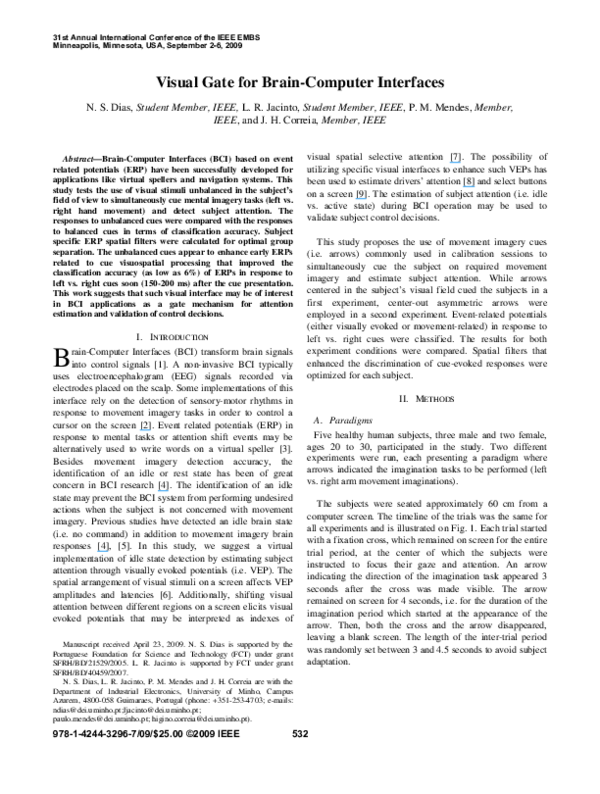 (PDF) Visual gate for brain-computer interfaces
