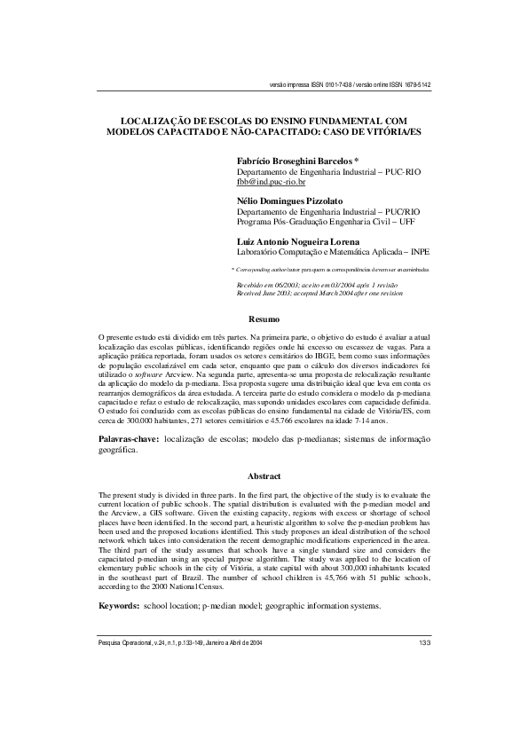(PDF) Localização de escolas do ensino fundamental com modelos ...