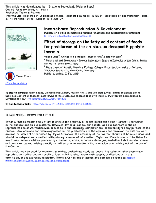 (PDF) Effect of storage on the fatty acid content of foods for post ...