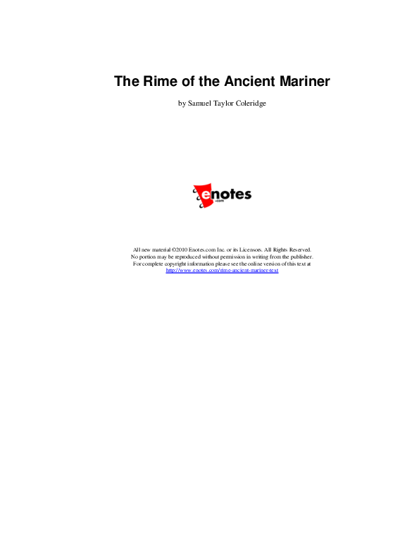 The Rime of the Ancient Mariner