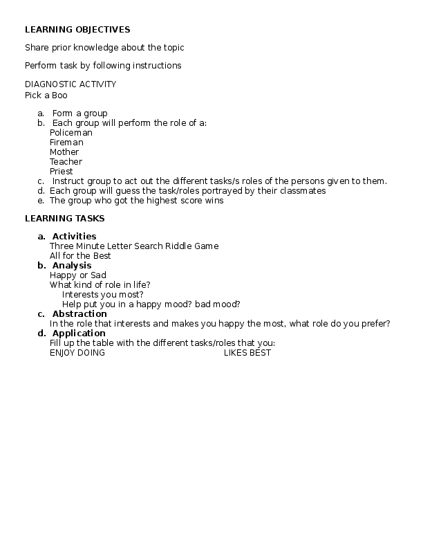 (DOC) Lesson Plan for SEVEN AGES of MAN