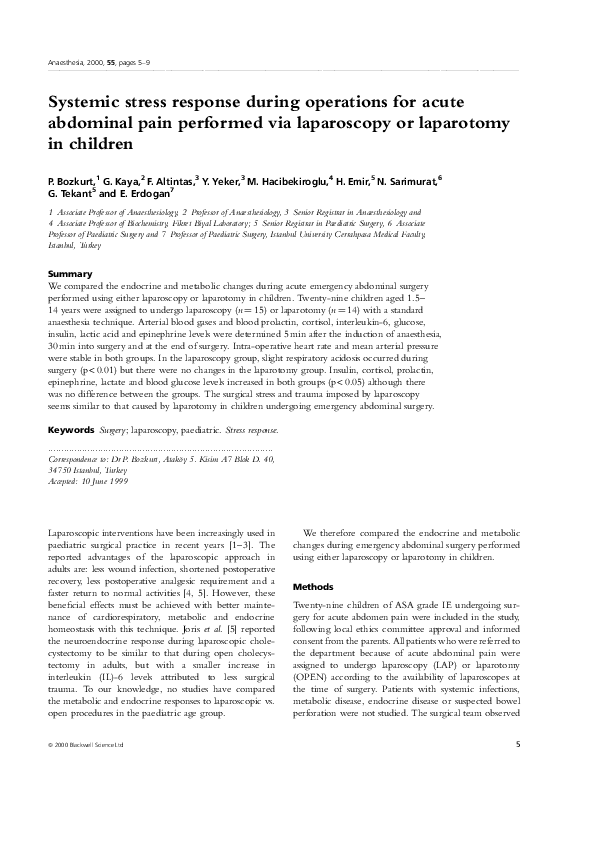 (PDF) Systemic stress response during operations for acute abdominal ...